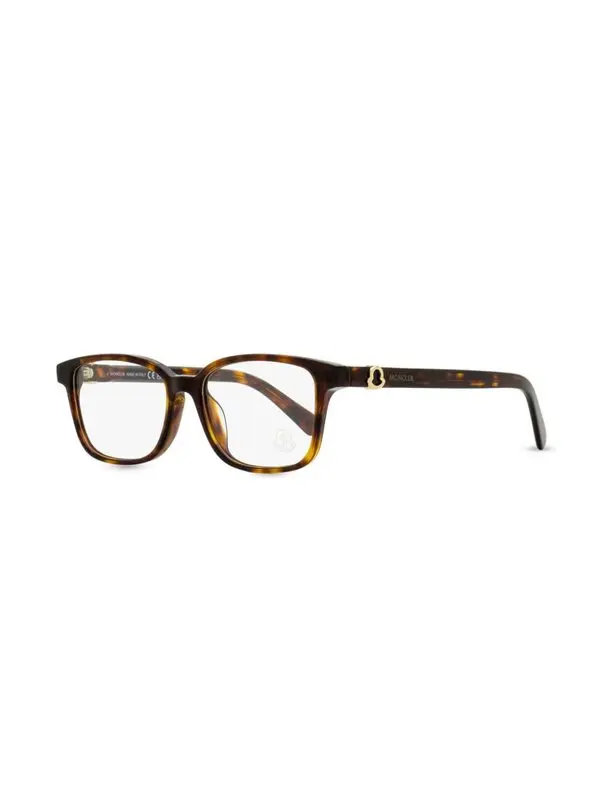 Moncler Tortoiseshell Rectangle-frame Glasses