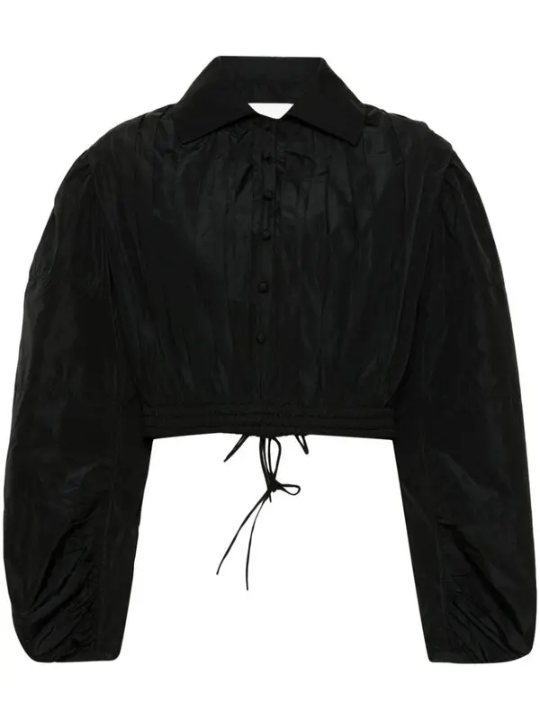 JIL SANDER Pleated Blouse - Black