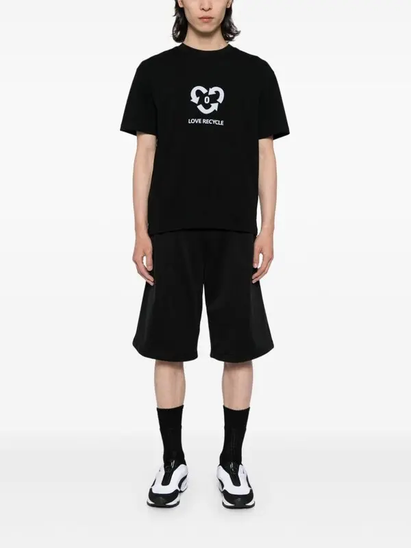 GROUND ZERO Slogan-print Cotton T-shirt - Black
