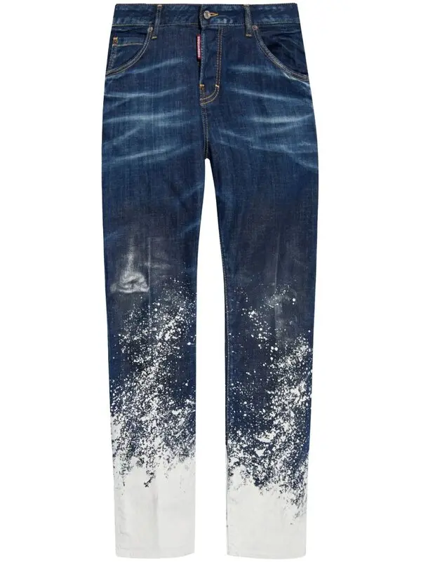 Farfetch Dsquared2 Jeans Paint Splatter Mens Dsquared2 Biker Jeans