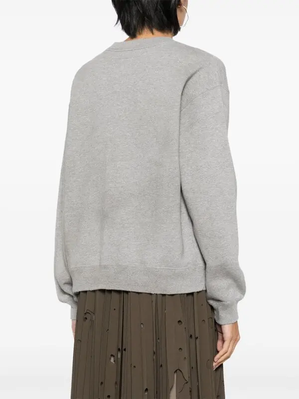 メゾンミハラヤスヒロ ｸﾞﾚｰ duck-print distressed sweatshirt 36 Mihara Yasuhiro Duck-Print Distressed Sweatshirt - Grey | Editorialist
