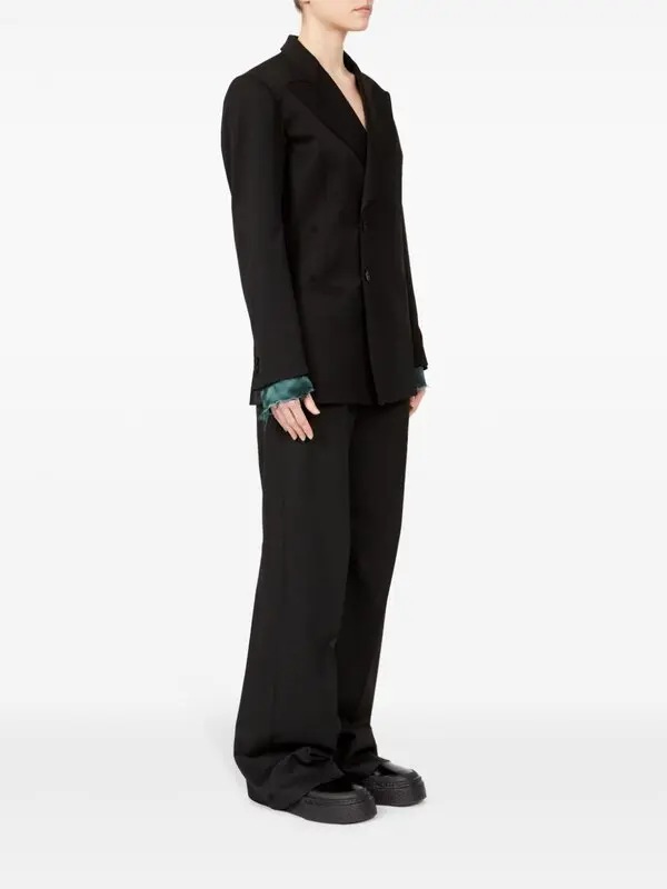 MAISON MARGIELA Logo-patch Twill Blazer - Black