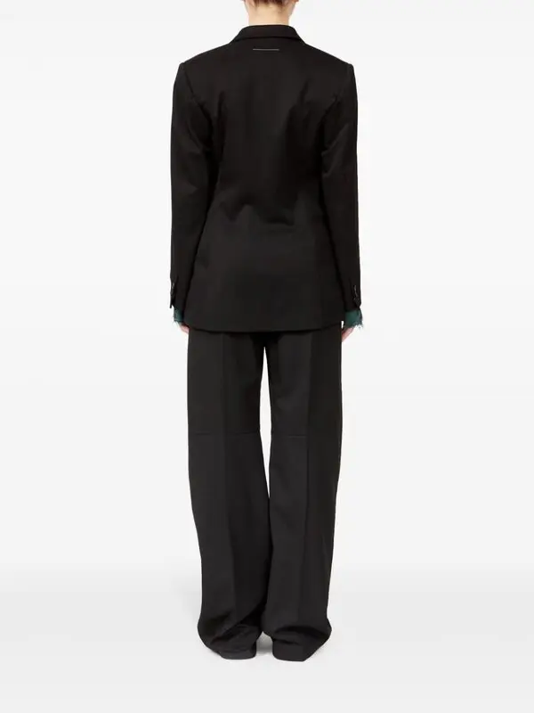 MAISON MARGIELA Logo-patch Twill Blazer - Black