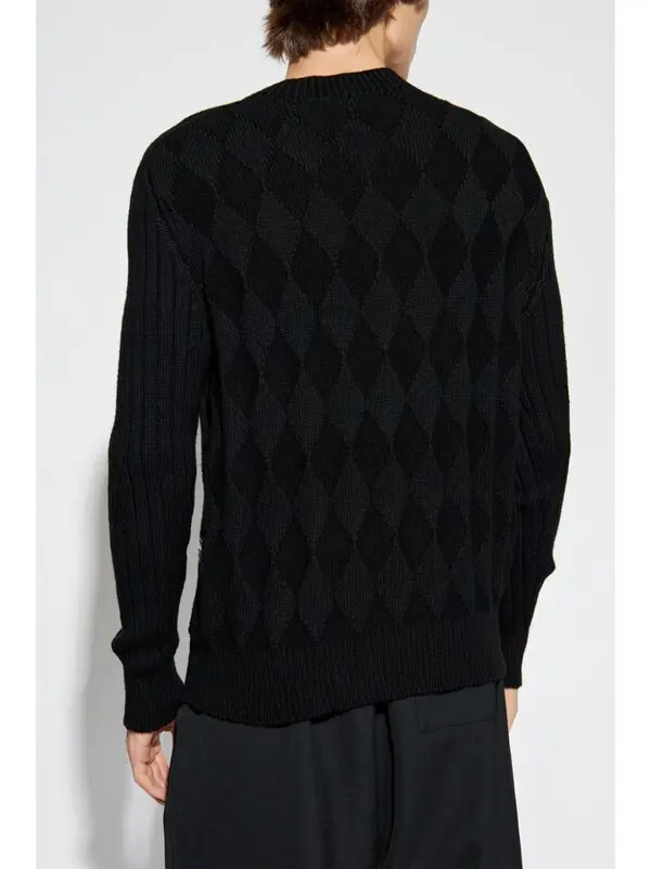Balmain Logo-patch Wool Jumper
