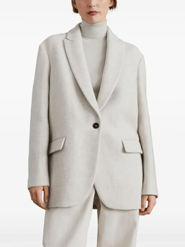 Brunello Cucinelli Monili-embellished Blazer - White