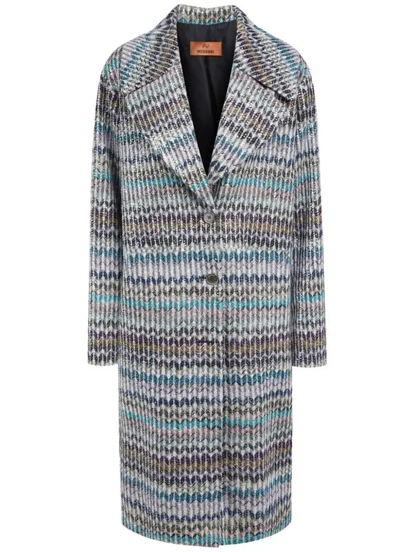 Missoni Zigzag Woven Mid-length Coat