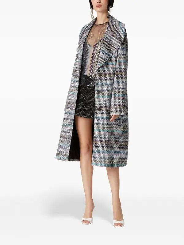 Missoni Zigzag Woven Mid-length Coat