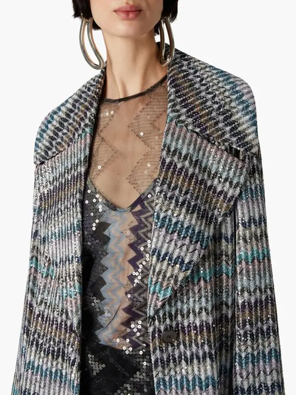 Missoni Zigzag Woven Mid-length Coat