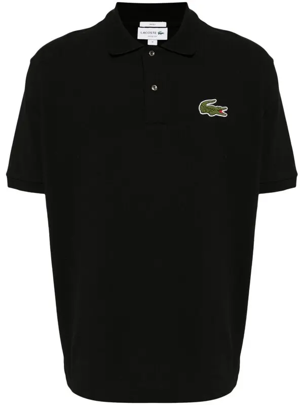 Lacoste Logo-appliqué Polo Shirt - Black