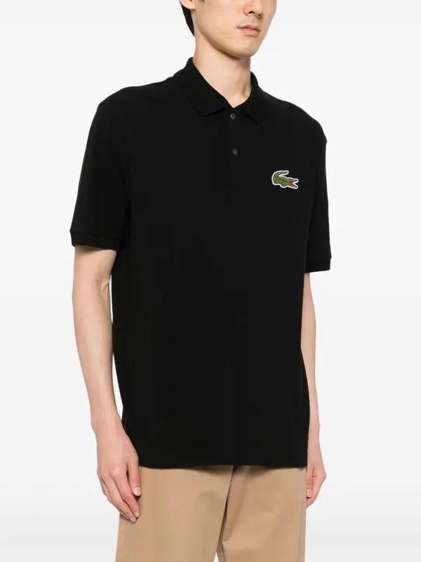 Lacoste Logo-appliqué Polo Shirt - Black
