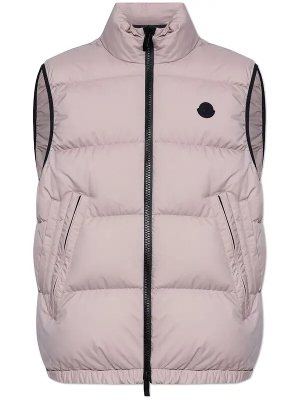 Moncler Fedare Logo-patch Down Gilet - Pink