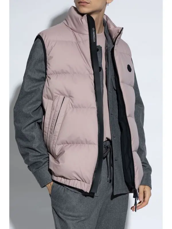 Moncler Fedare Logo-patch Down Gilet - Pink