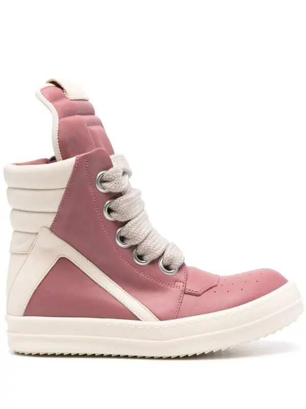 Rick Owens Jumbo Geobasket Sneakers - Pink | Editorialist