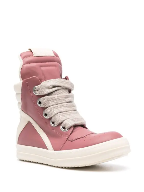Rick Owens Jumbo Geobasket Sneakers - Pink | Editorialist