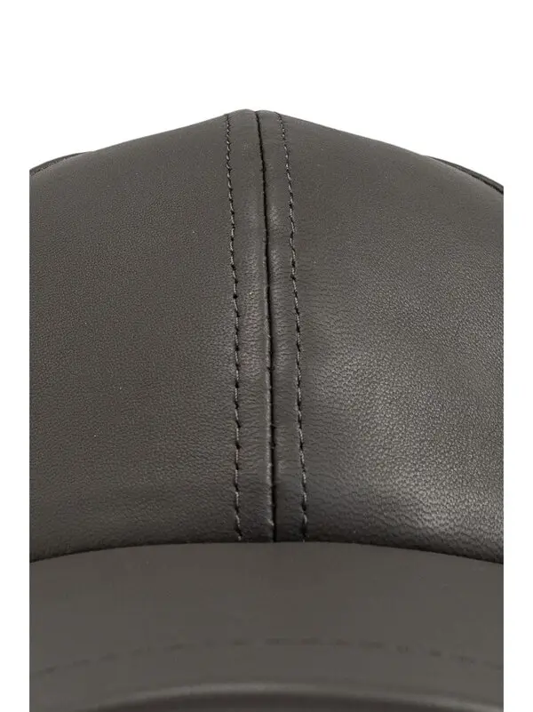 YVES SALOMON Leather Baseball Cap