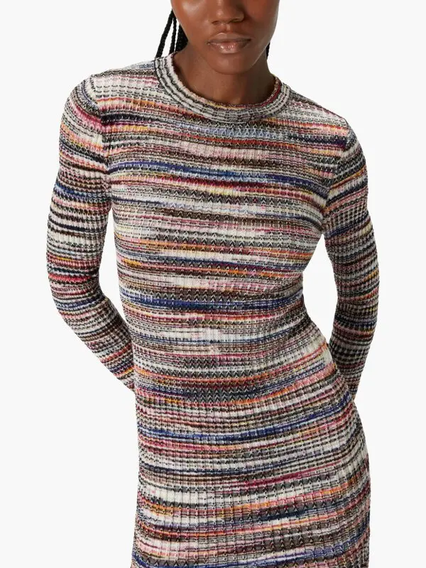 Missoni Mélange-effect Mini Dress - Neutrals
