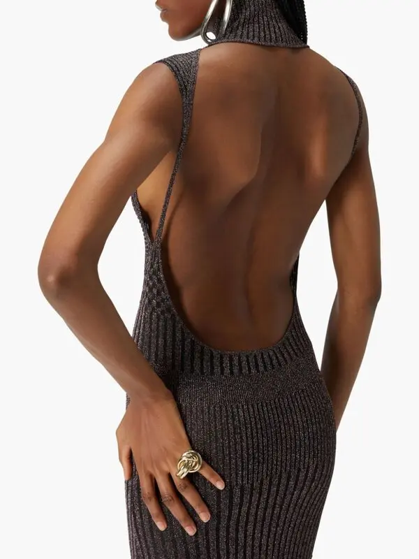 missoni backless dress 1990s Backless Metallic Knit Missoni Maxi Dress – Shrimpton Couture main image 0
