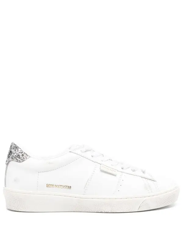 GOLDEN GOOSE Match Star Glitter Sneakers - White