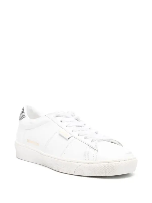 GOLDEN GOOSE Match Star Glitter Sneakers - White