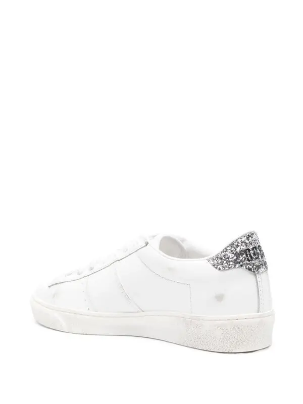 GOLDEN GOOSE Match Star Glitter Sneakers - White