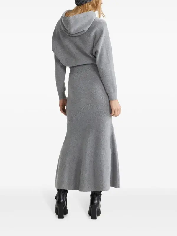 Patou Wool Peplum Skirt