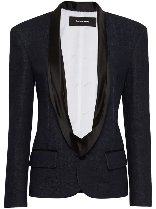 Dsquared2 Shawl-lapels Single-breasted Blazer - Blue