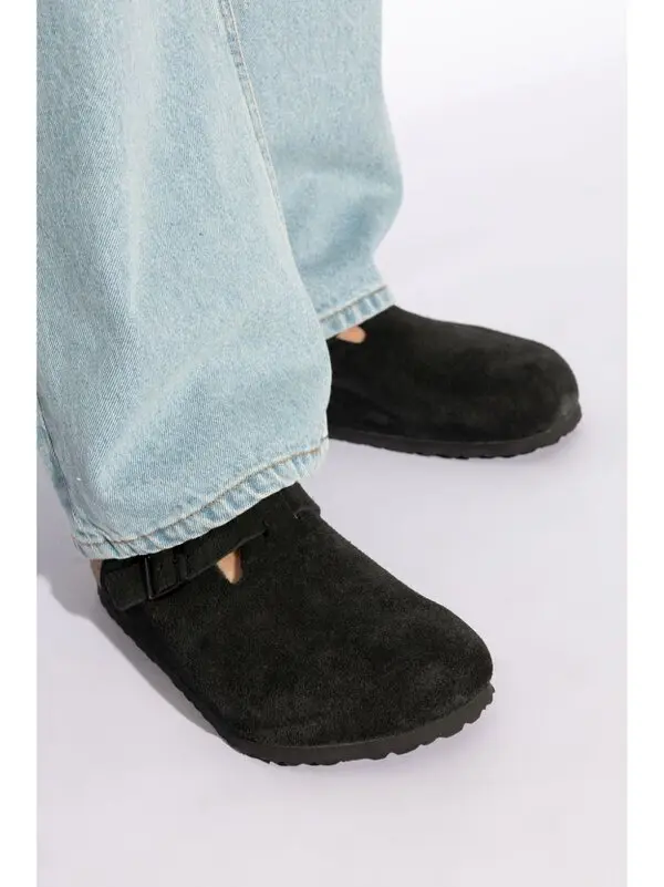 BIRKENSTOCK Tokio Suede Slingback Sandals - Black