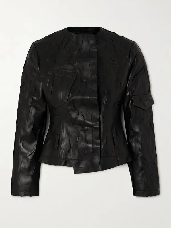 Acne Studios Distressed Leather Jacket
