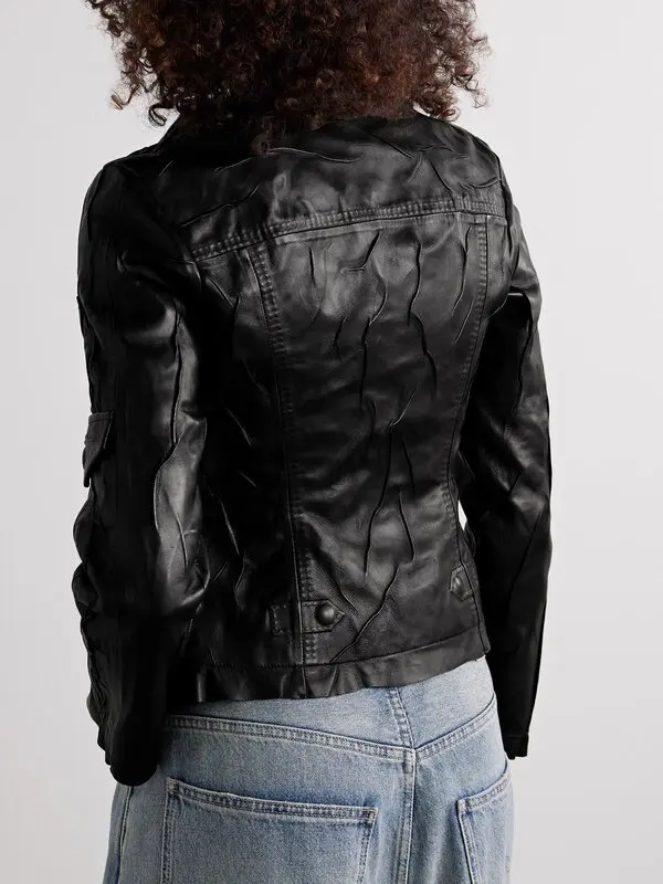 Acne Studios Distressed Leather Jacket