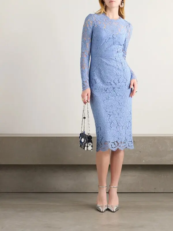 dolce and gabbana blue lace dress & Alexa B Nites |