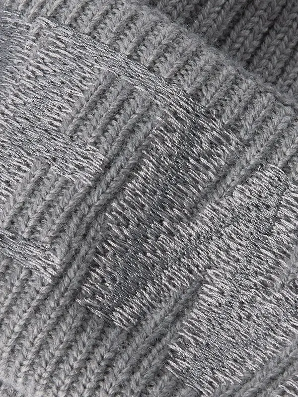 Loewe Logo-embroidered Ribbed Wool Beanie