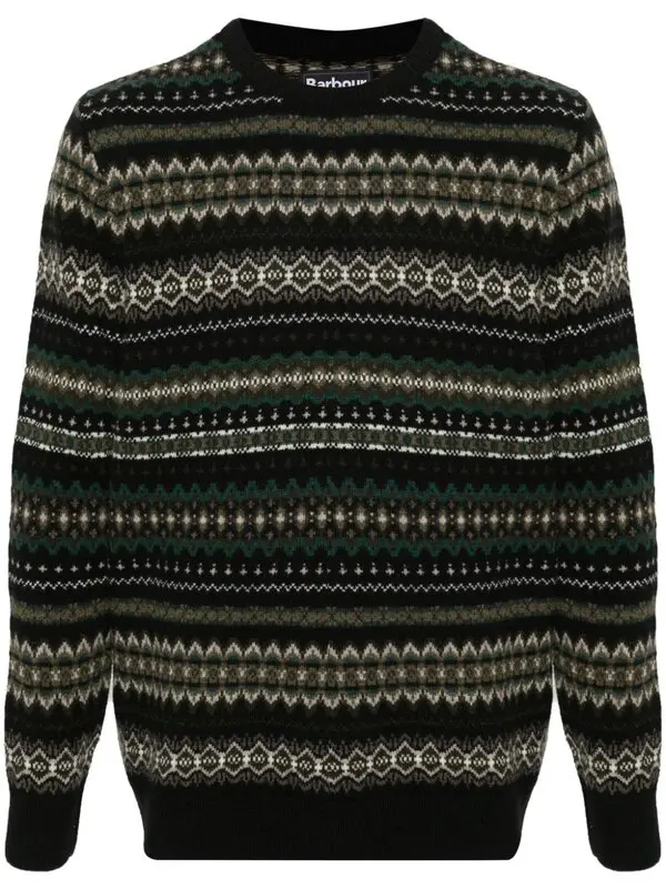 Barbour Fair Isle-knit Sweater - Black