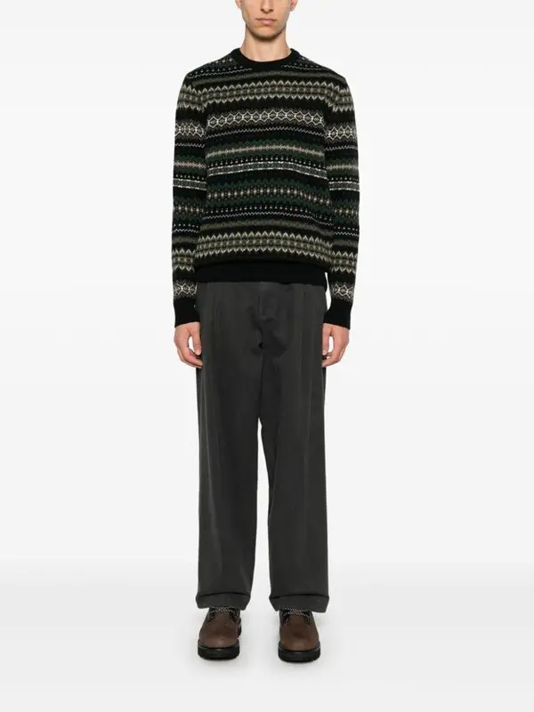 Barbour Fair Isle-knit Sweater - Black