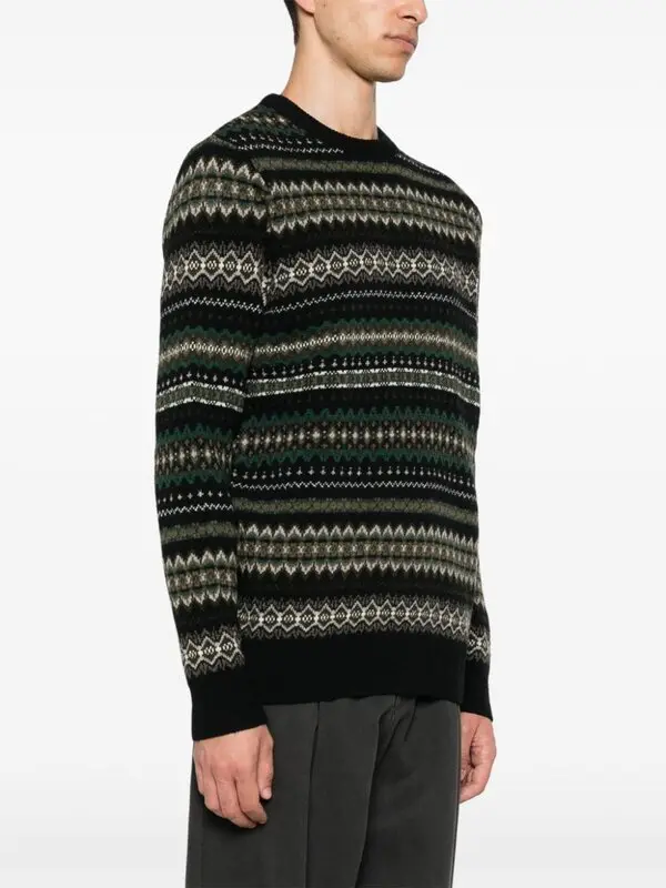 Barbour Fair Isle-knit Sweater - Black