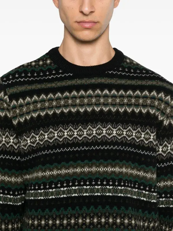 Barbour Fair Isle-knit Sweater - Black
