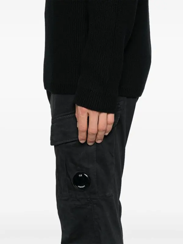 C.P. COMPANY Lens-detail Sateen Cargo Trousers - Grey