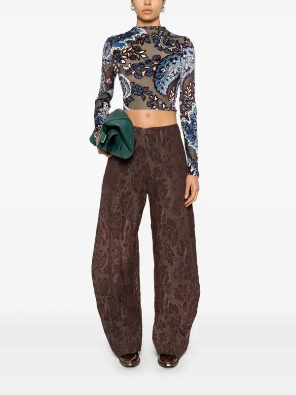 Etro Jacquard Velvet Top - Blue