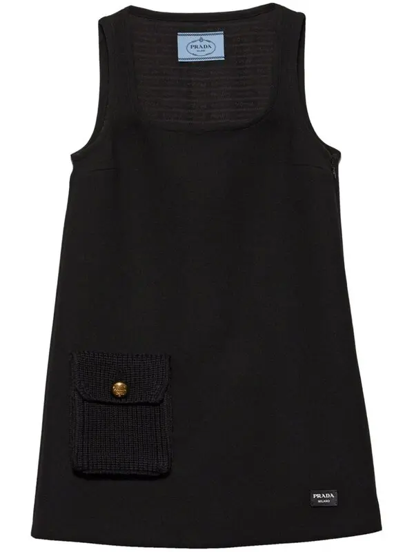 Prada Natté Mini Dress - Black
