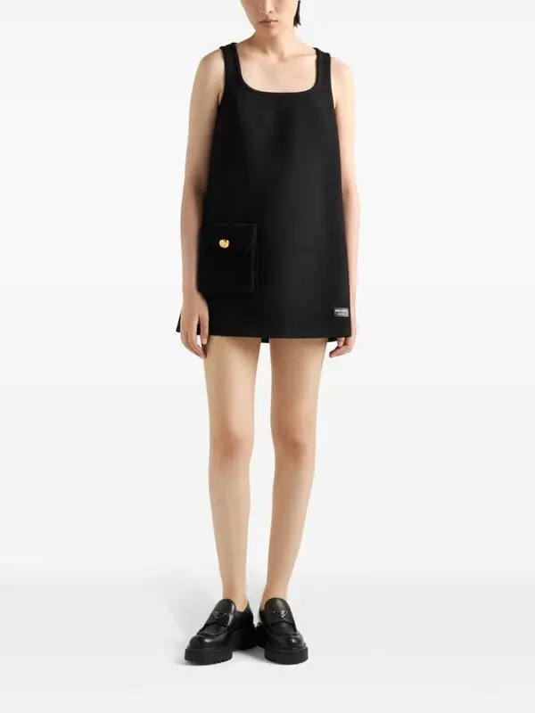 Prada Natté Mini Dress - Black