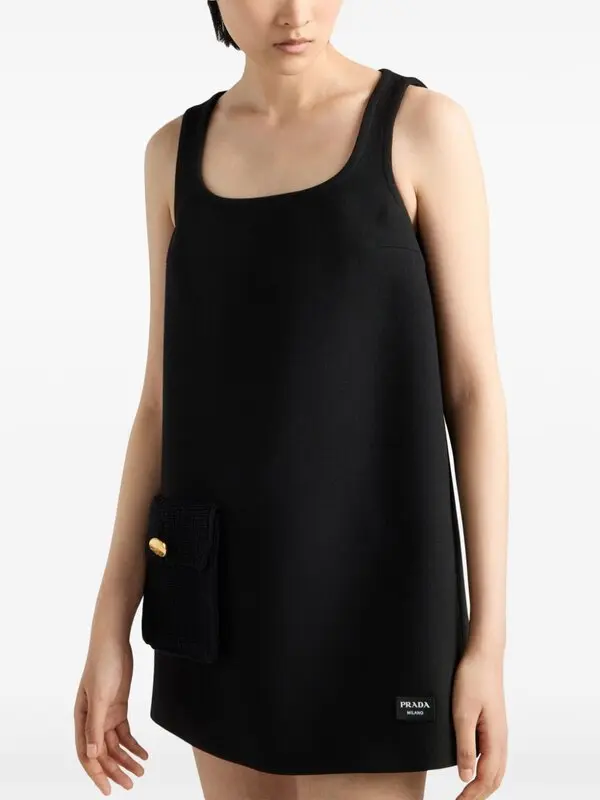 Prada Natté Mini Dress - Black