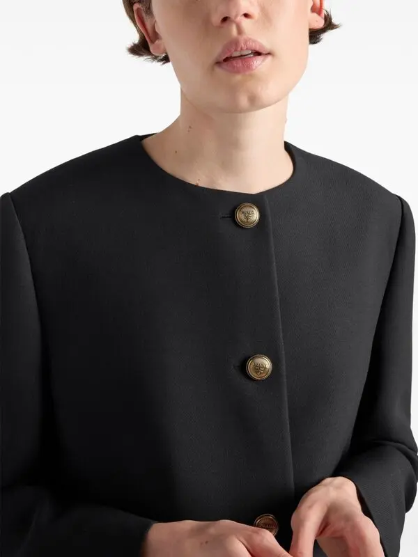 Prada Single-breasted Tricotine Jacket