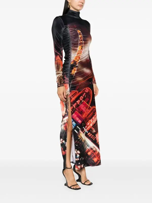 JEAN PAUL GAULTIER Pigalle Velvet Maxi Dress - Black