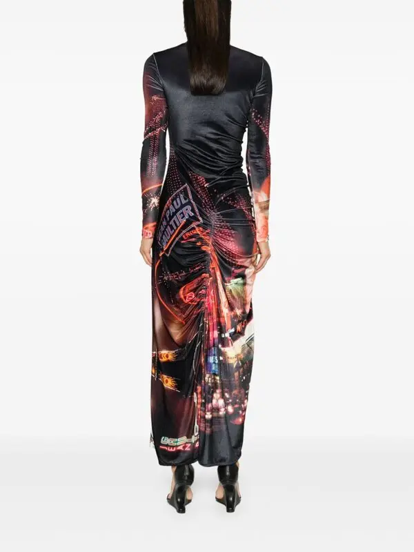 JEAN PAUL GAULTIER Pigalle Velvet Maxi Dress - Black