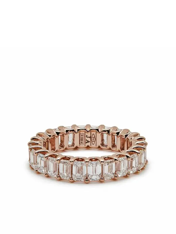 JEWELS AFICIONADO 18kt Rose Gold Diamond Eternity Ring - Pink