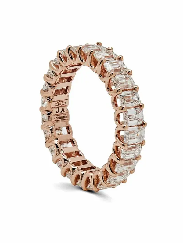 JEWELS AFICIONADO 18kt Rose Gold Diamond Eternity Ring - Pink