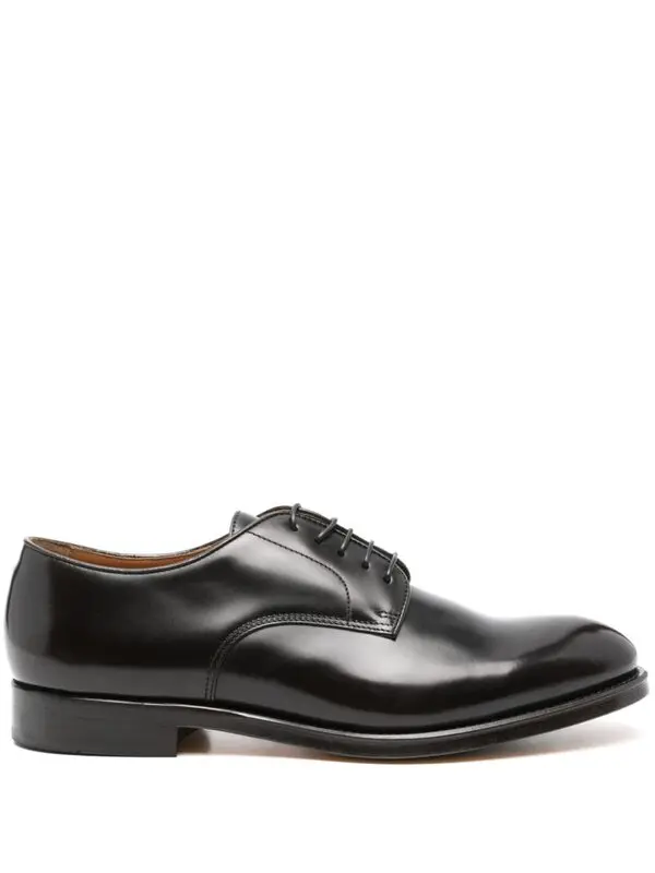 DOUCAL'S Leather Derby Shoes - Black