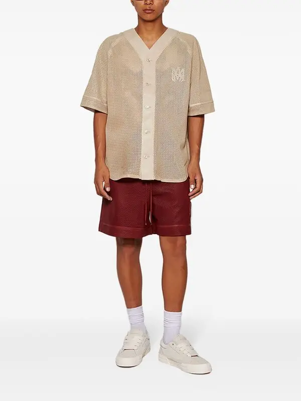 Amiri Ma Perforated Leather Shirt