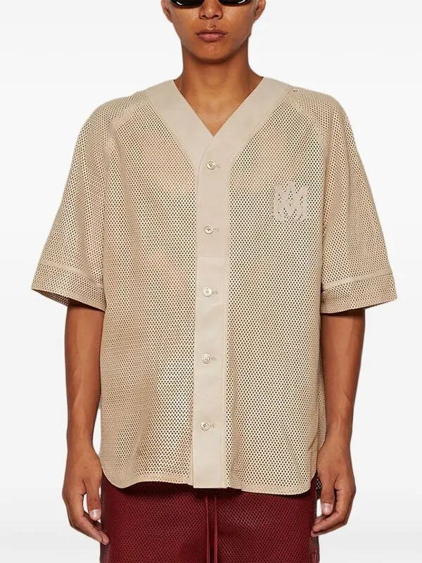 Amiri Ma Perforated Leather Shirt