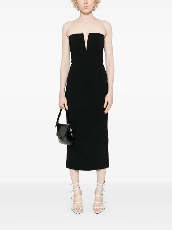 Roland Mouret Strapless Midi Dress