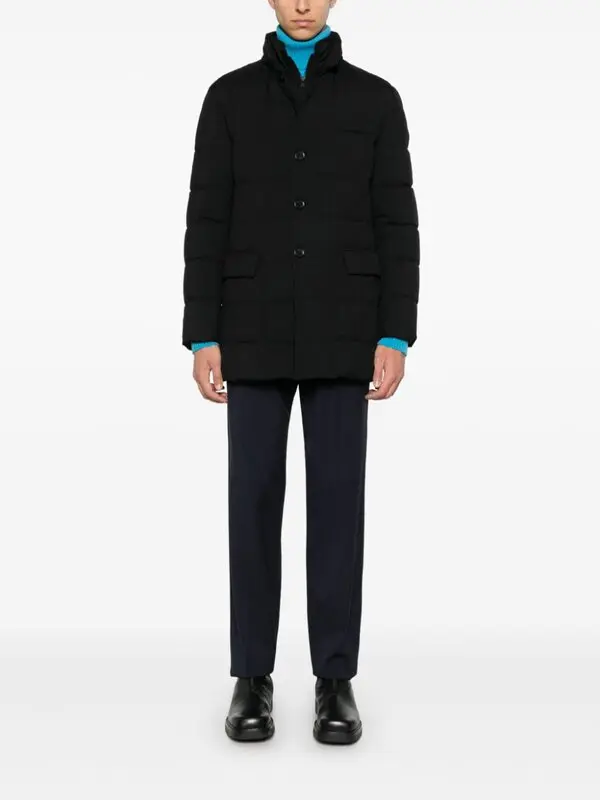 FAY Double-front Padded Down Jacket - Black